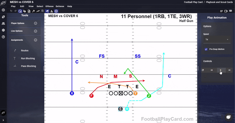 Mesh Concept: Create Traffic and Separation in the Passing Game