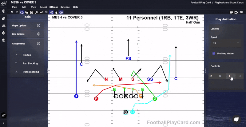 Defending the Mesh Concept: Shutting Down Football's Reliable Pass