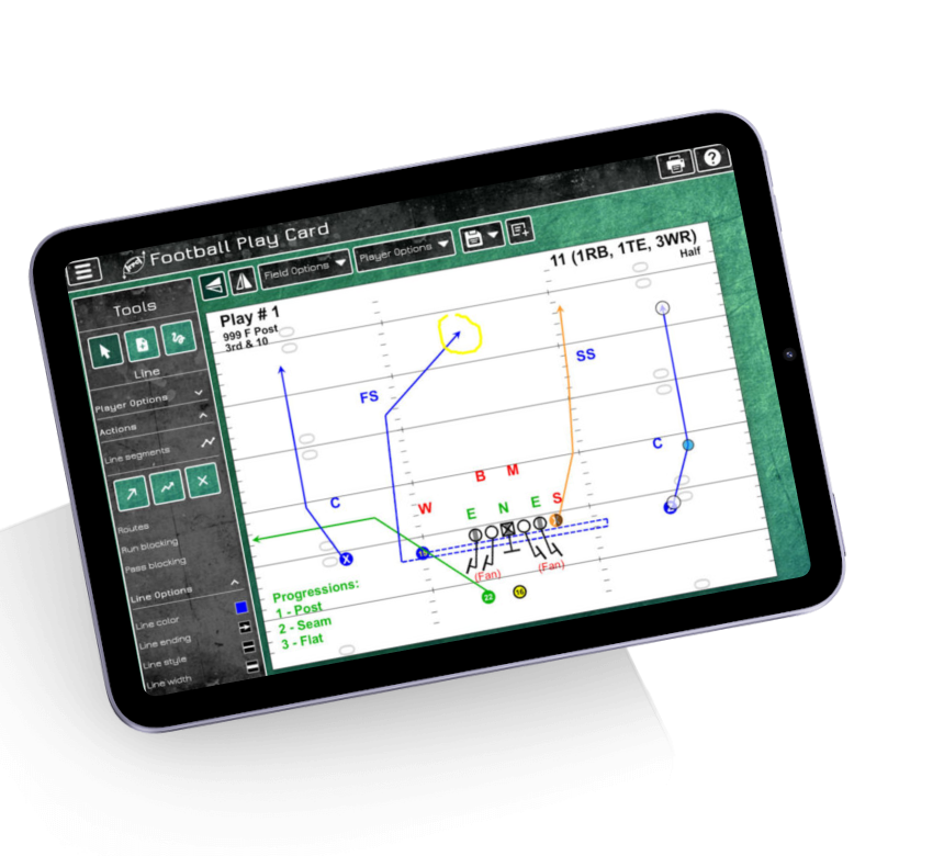 Create Winning Football Plays and Playbooks | Football Play Card