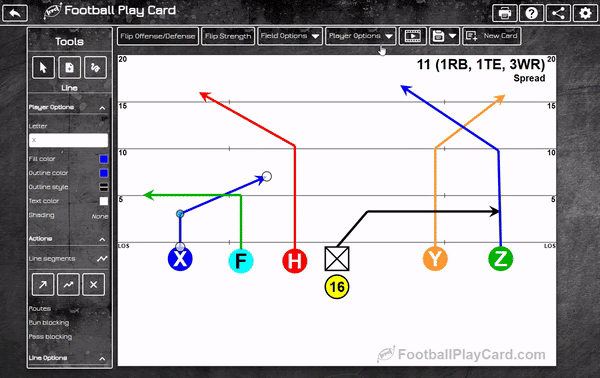 Create Winning Football Plays and Playbooks | Football Play Card