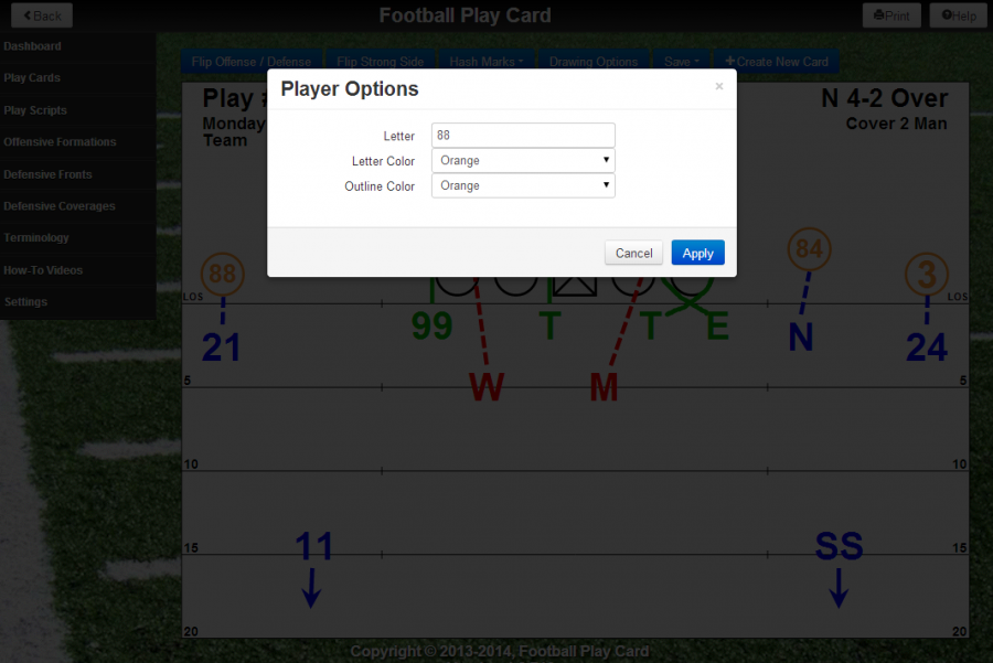 New Functionality - Change Player Letters, Numbers, and Colors